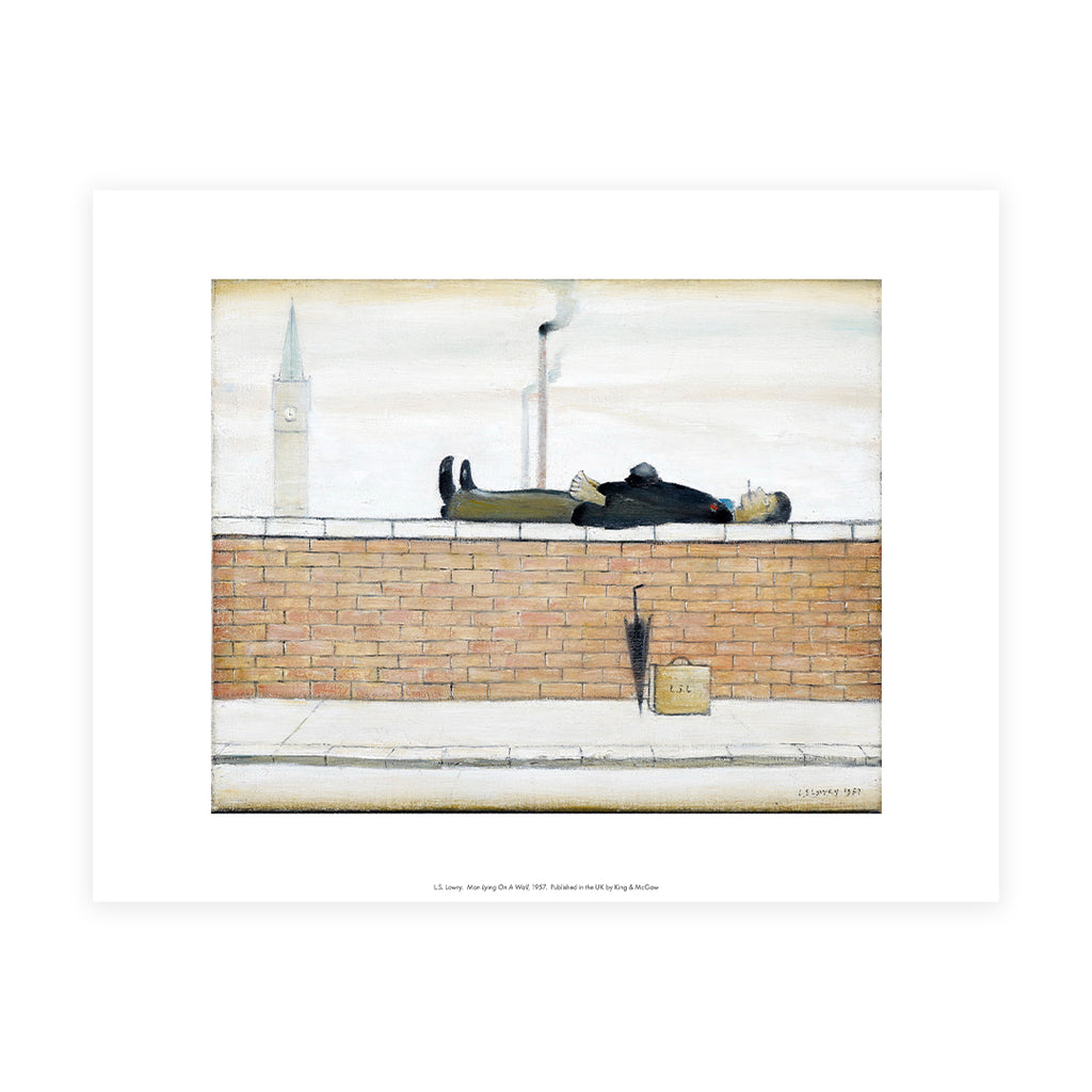 L.S Lowry, Man Lying on a Wall - 11x14" Print – The Whitworth Art Gallery